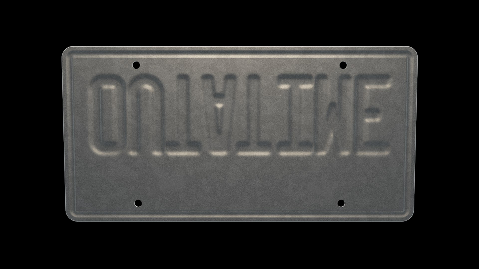 Outatime License Plate Time Machine 3d C4d