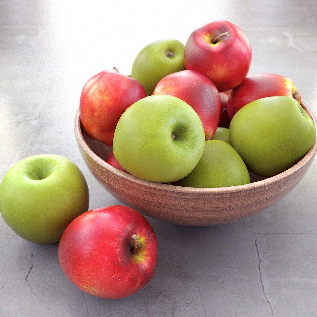 Apples Bowl 3d Max