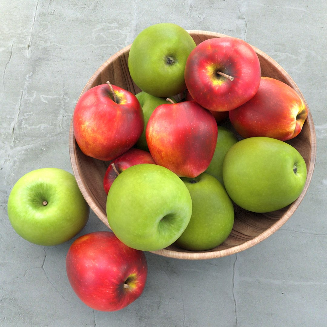 Apples Bowl 3d Max
