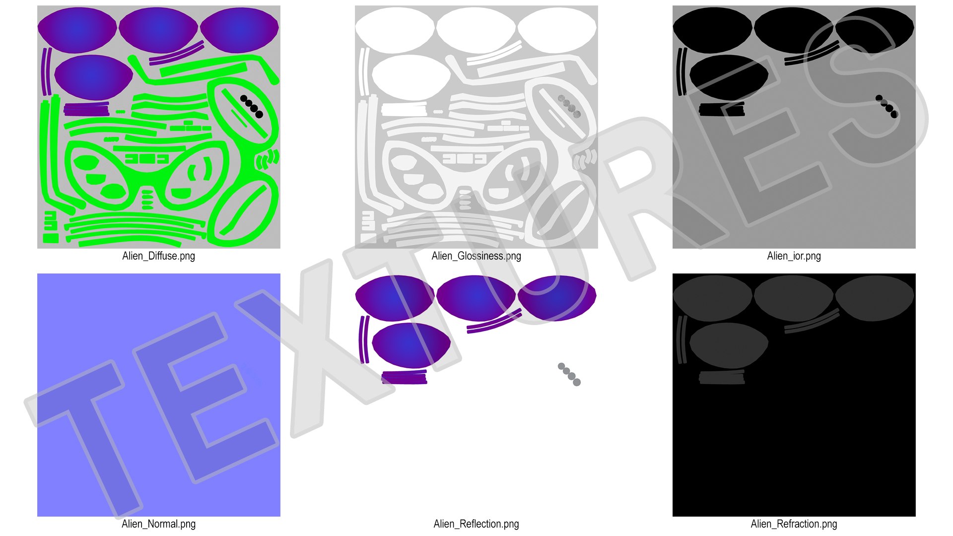 Alien eye shape design 3D model - TurboSquid 1699758