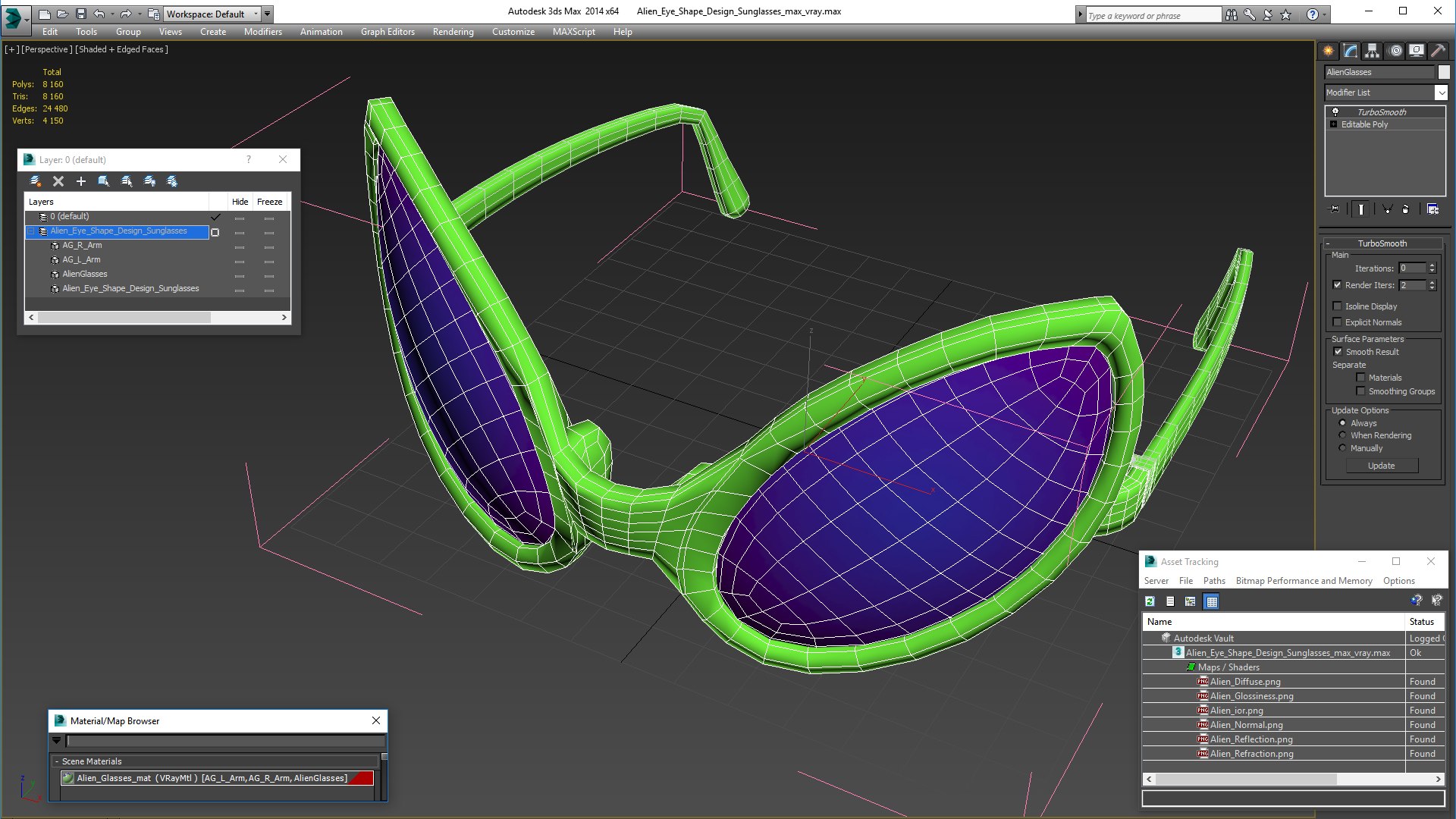 Alien eye shape design 3D model - TurboSquid 1699758