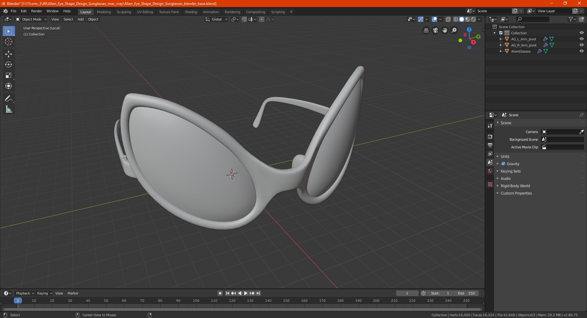 Alien eye shape design 3D model - TurboSquid 1699758