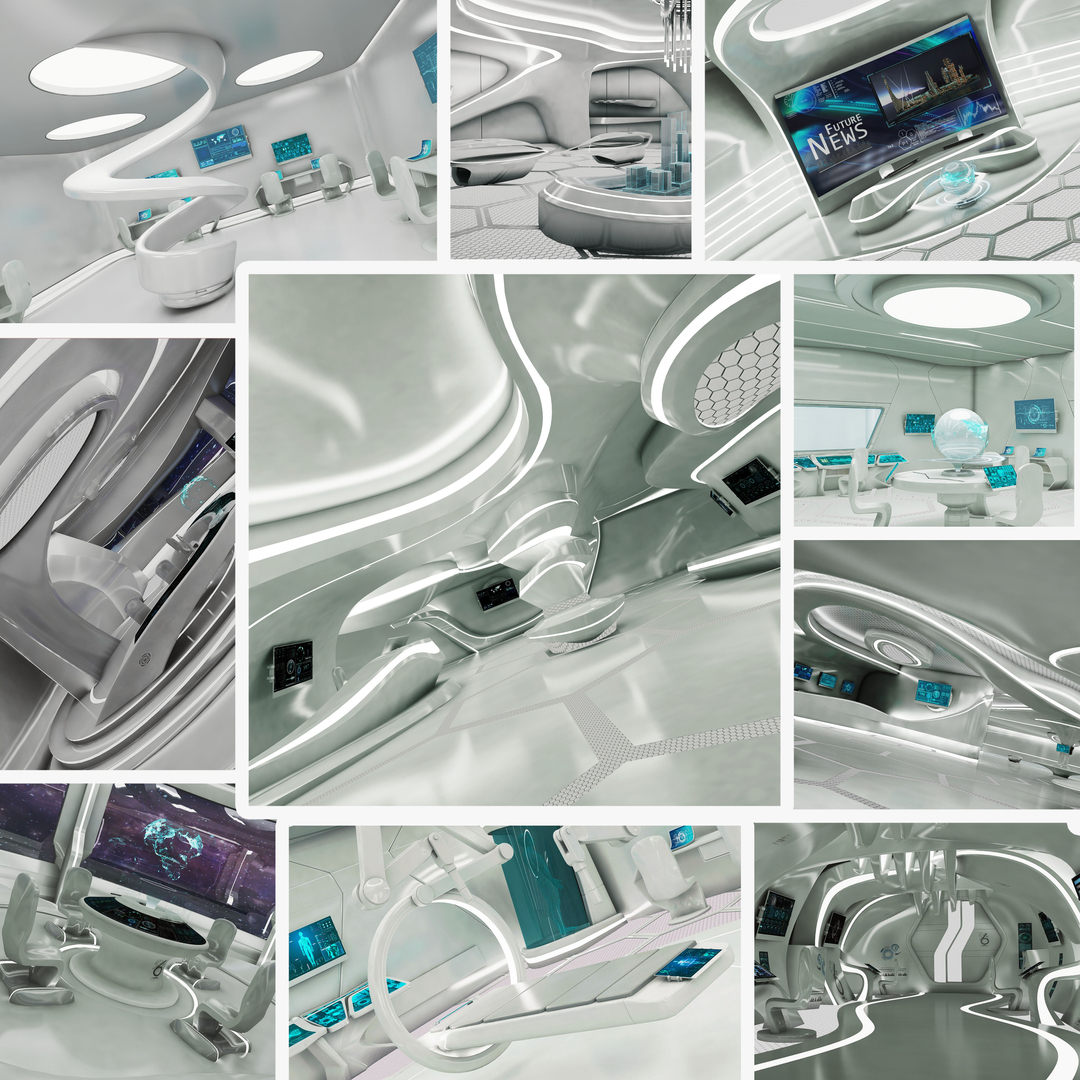 3D futuristic interior 10 1 model - TurboSquid 1472878