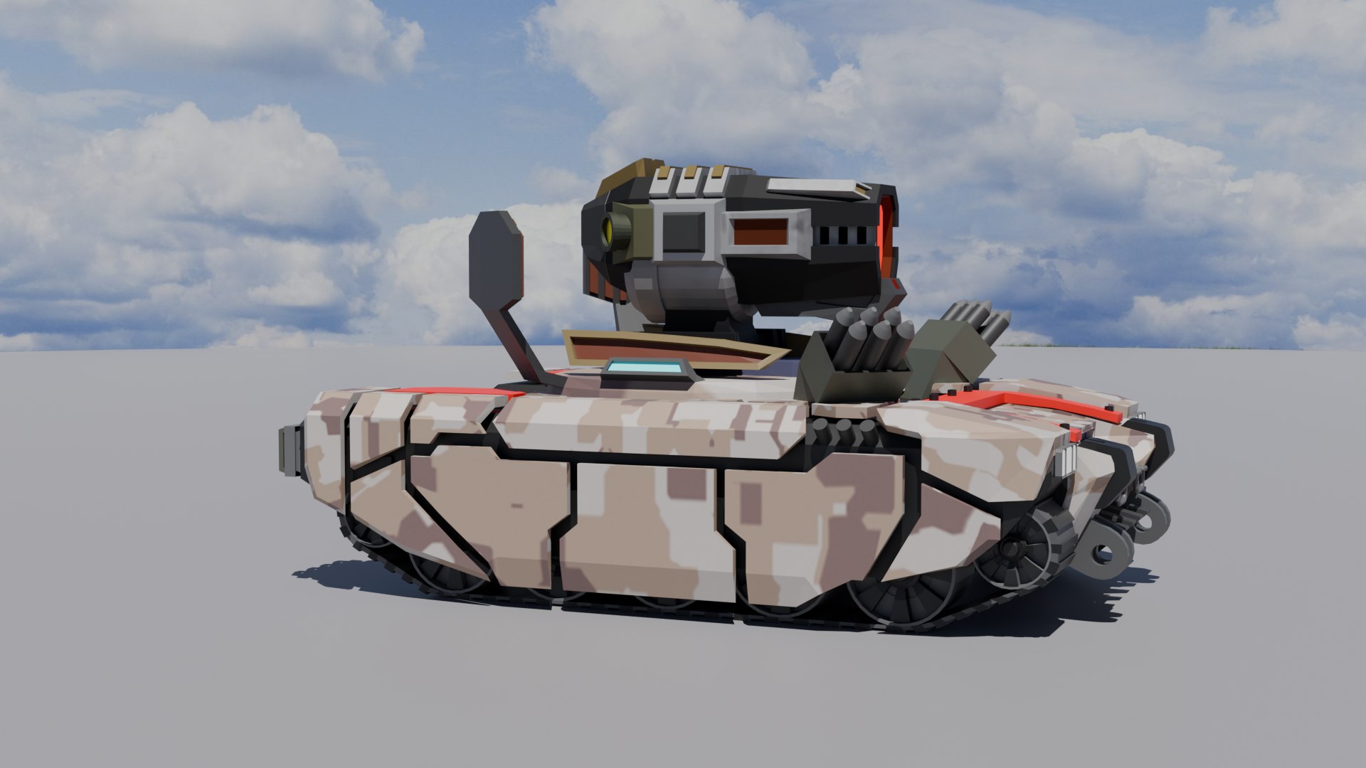 3D TRON Tank - Sci-Fi - Low Poly Model - TurboSquid 2513810