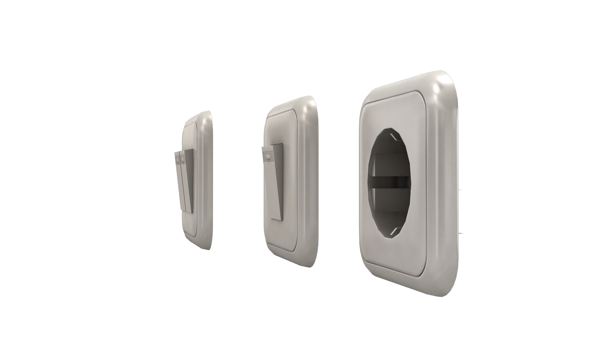 3D Socket And Switch - TurboSquid 1848586