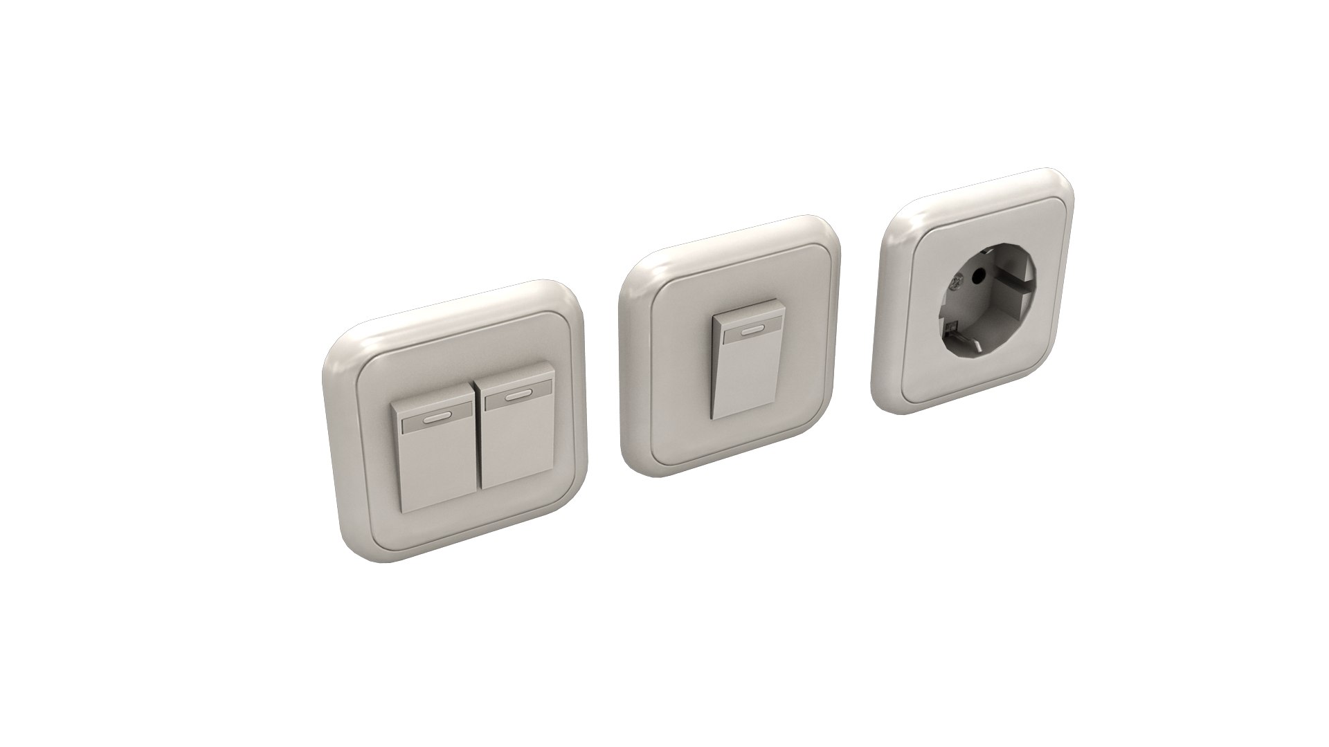 3D Socket And Switch - TurboSquid 1848586