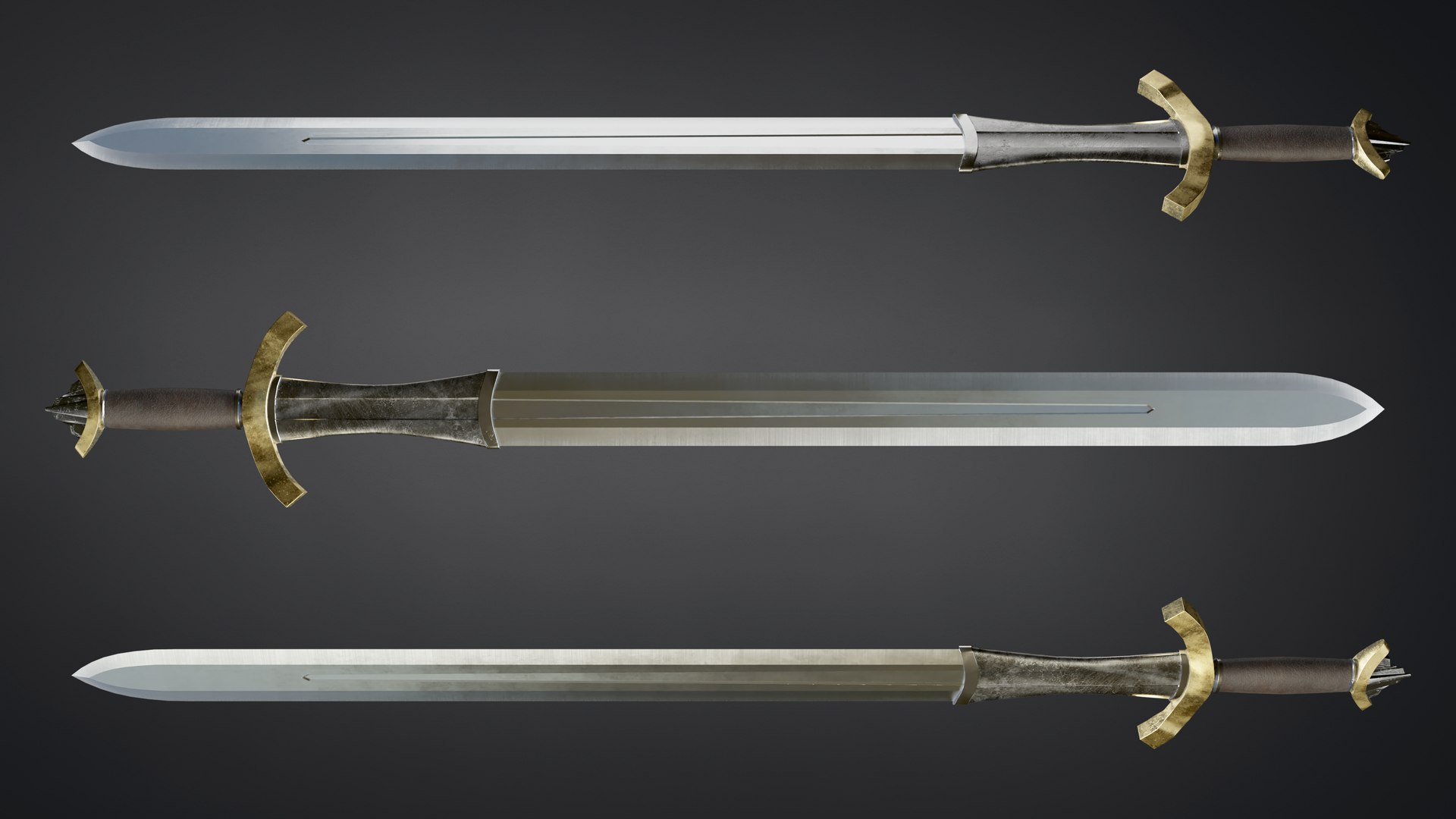 Medieval sword with ricasso 3D model - TurboSquid 2060357