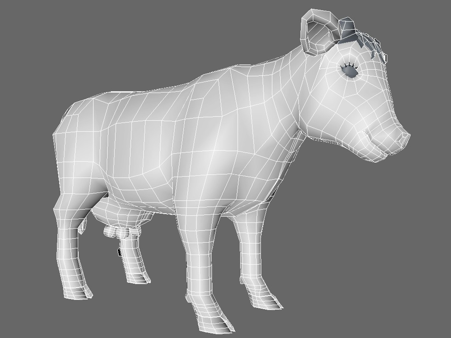 3d Model Cow Uv