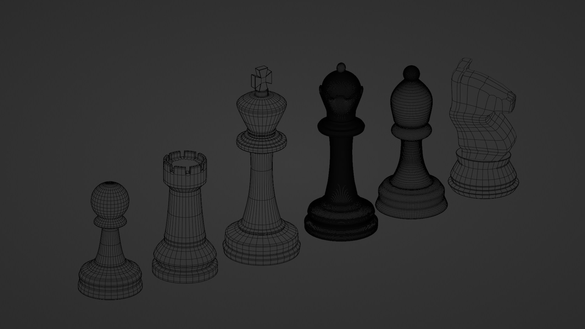 Chess Set Game Pieces 3D Model - TurboSquid 1940667