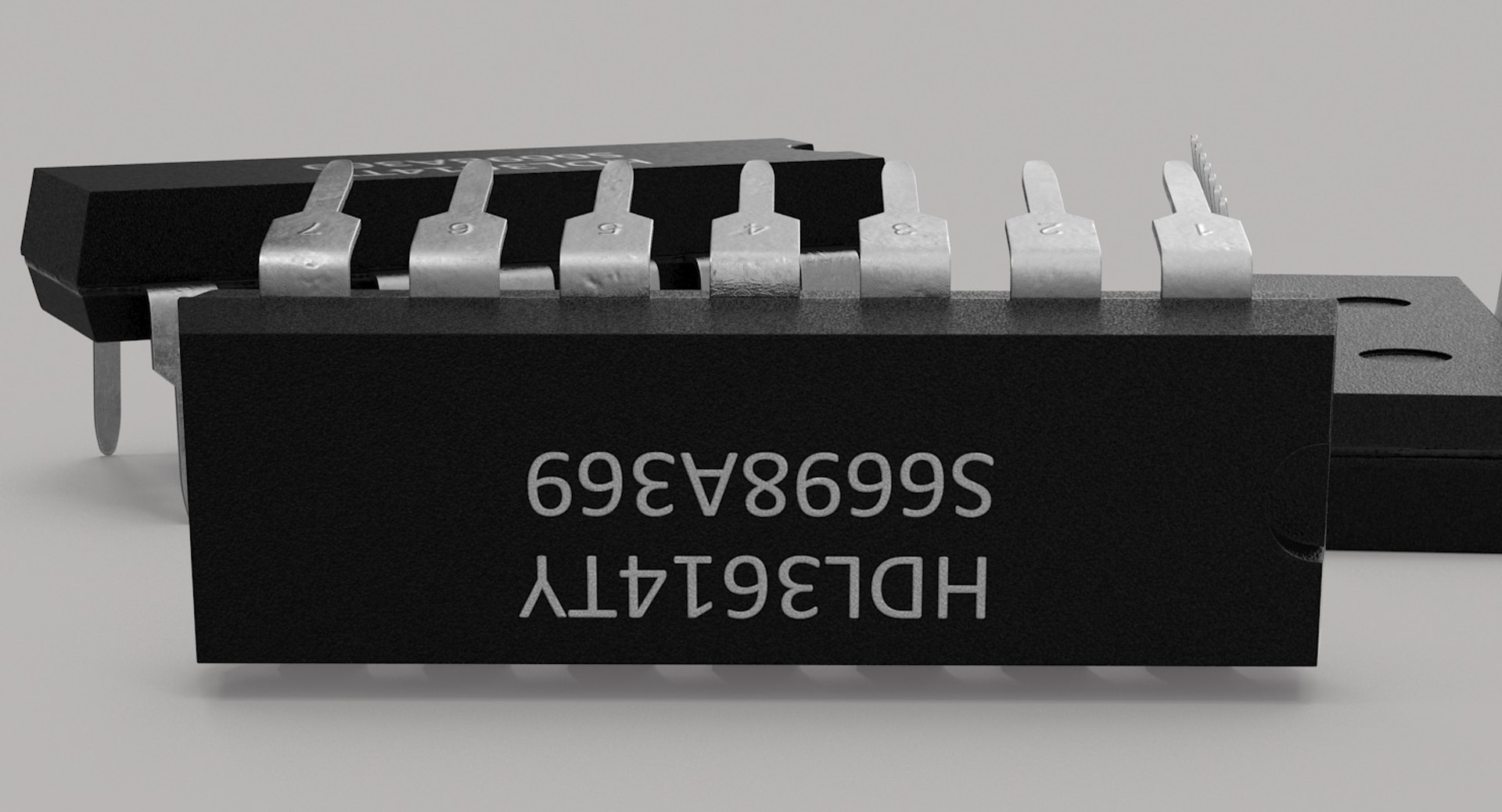 3d Computer Chip Model
