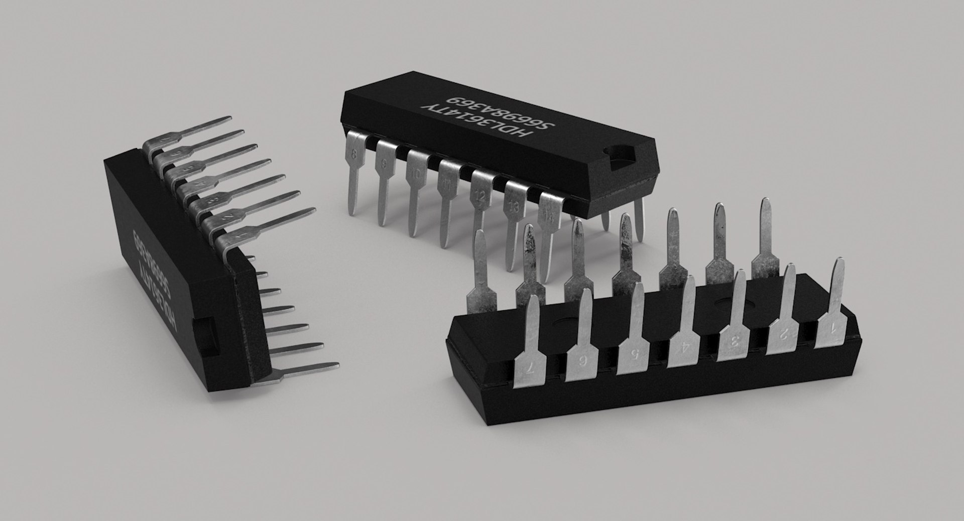 3d Computer Chip Model