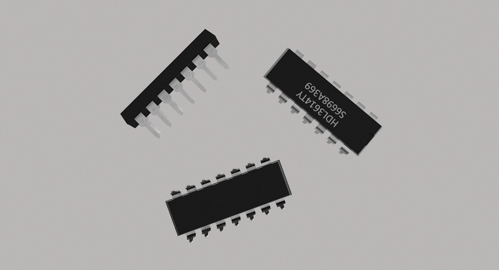 3d Computer Chip Model
