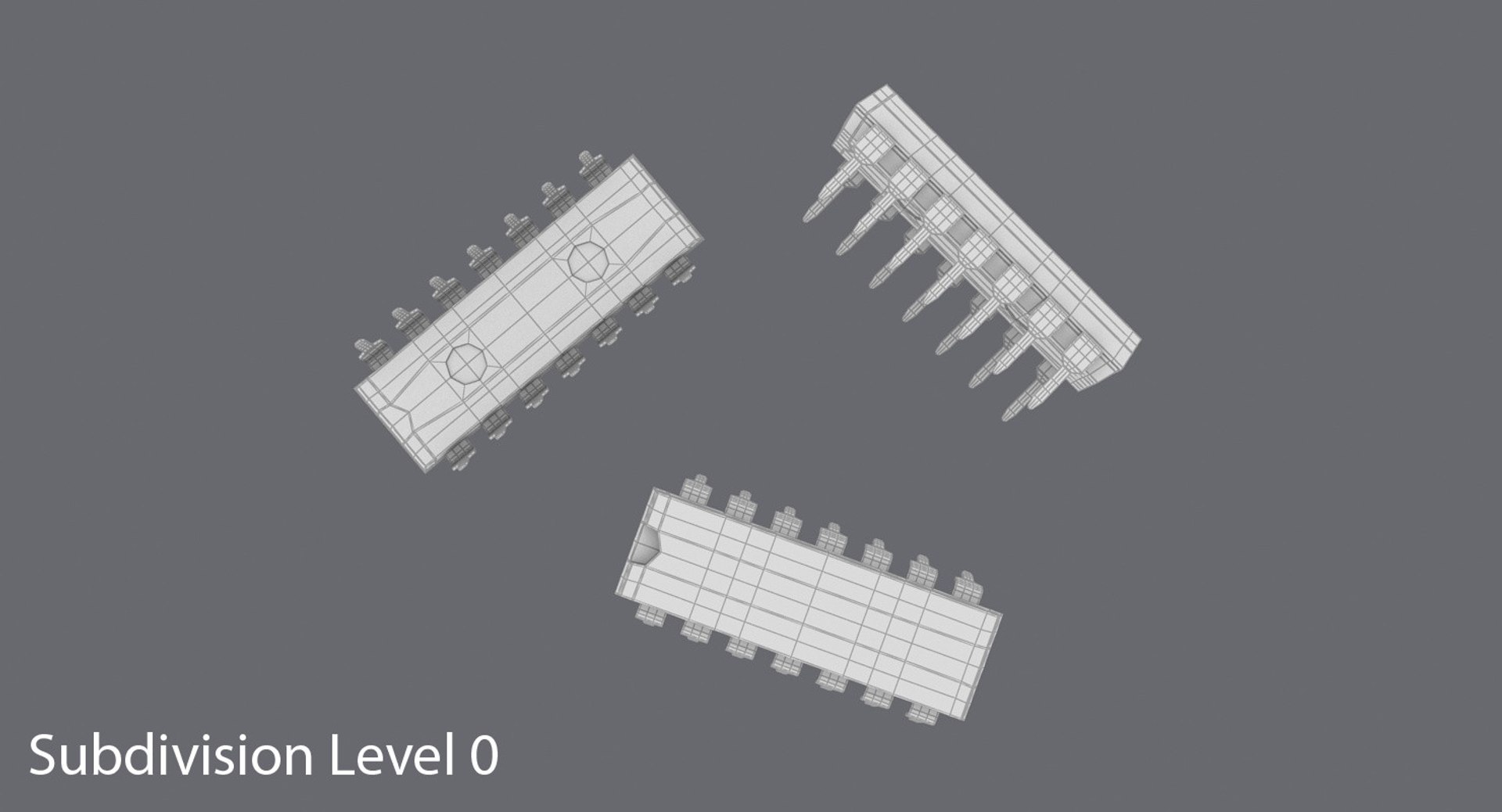 3d Computer Chip Model
