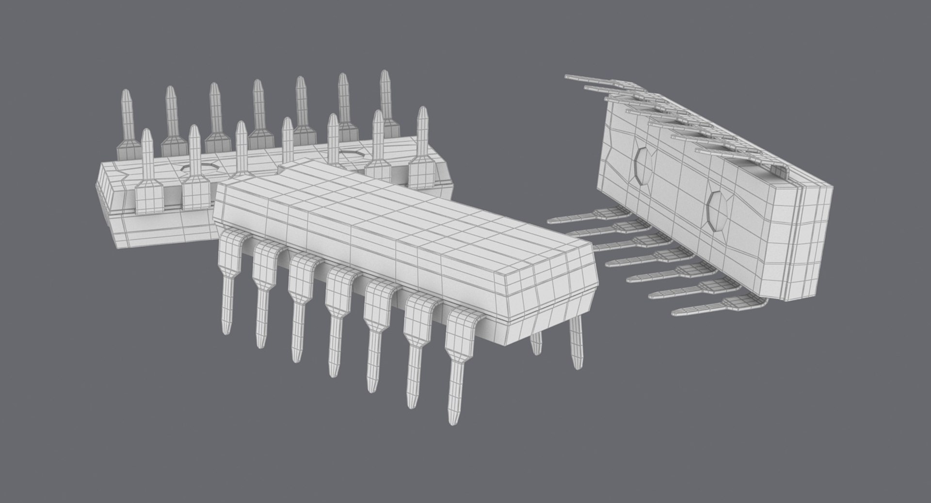 3d Computer Chip Model