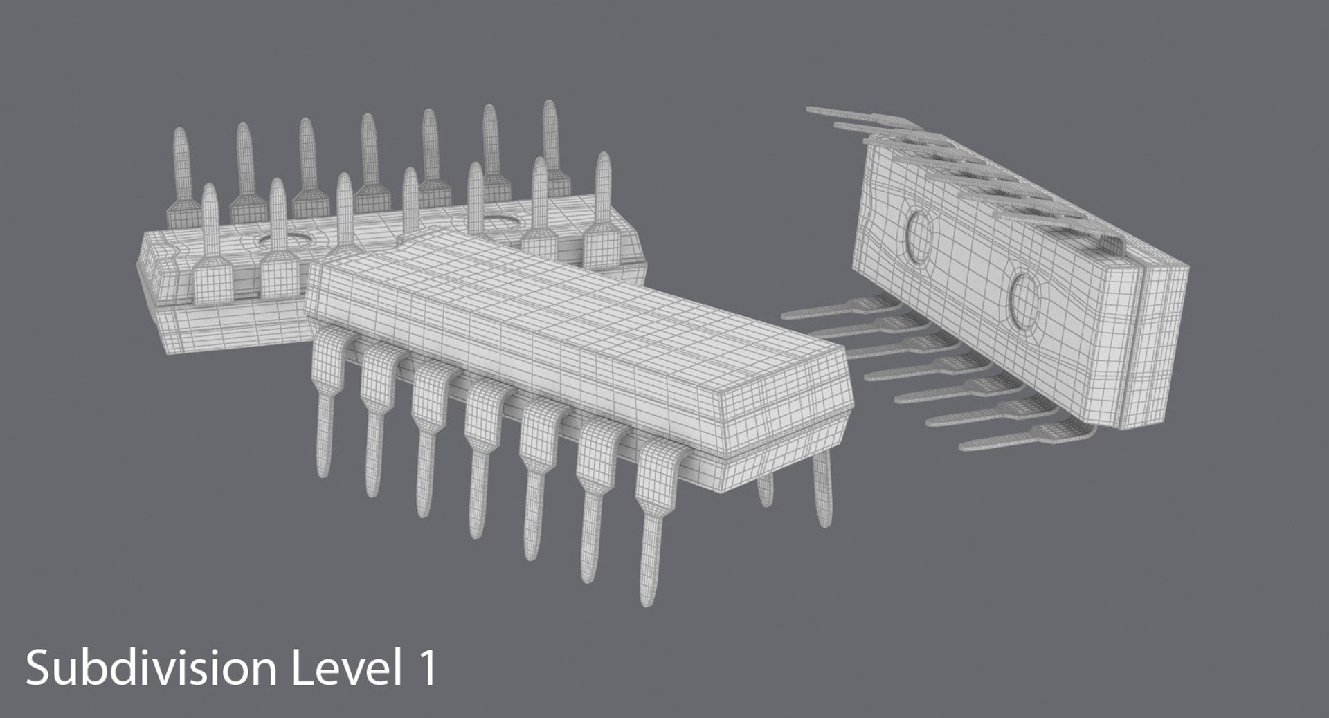 3d Computer Chip Model