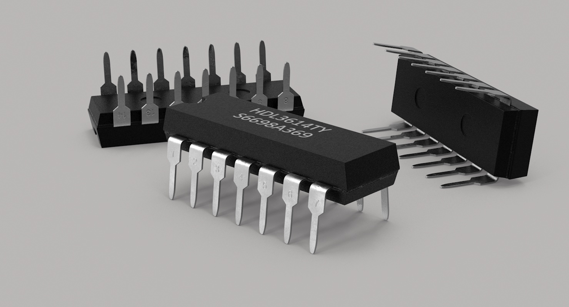 3d Computer Chip Model