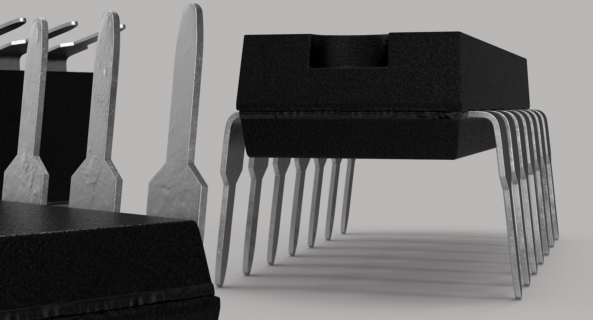 3d Computer Chip Model