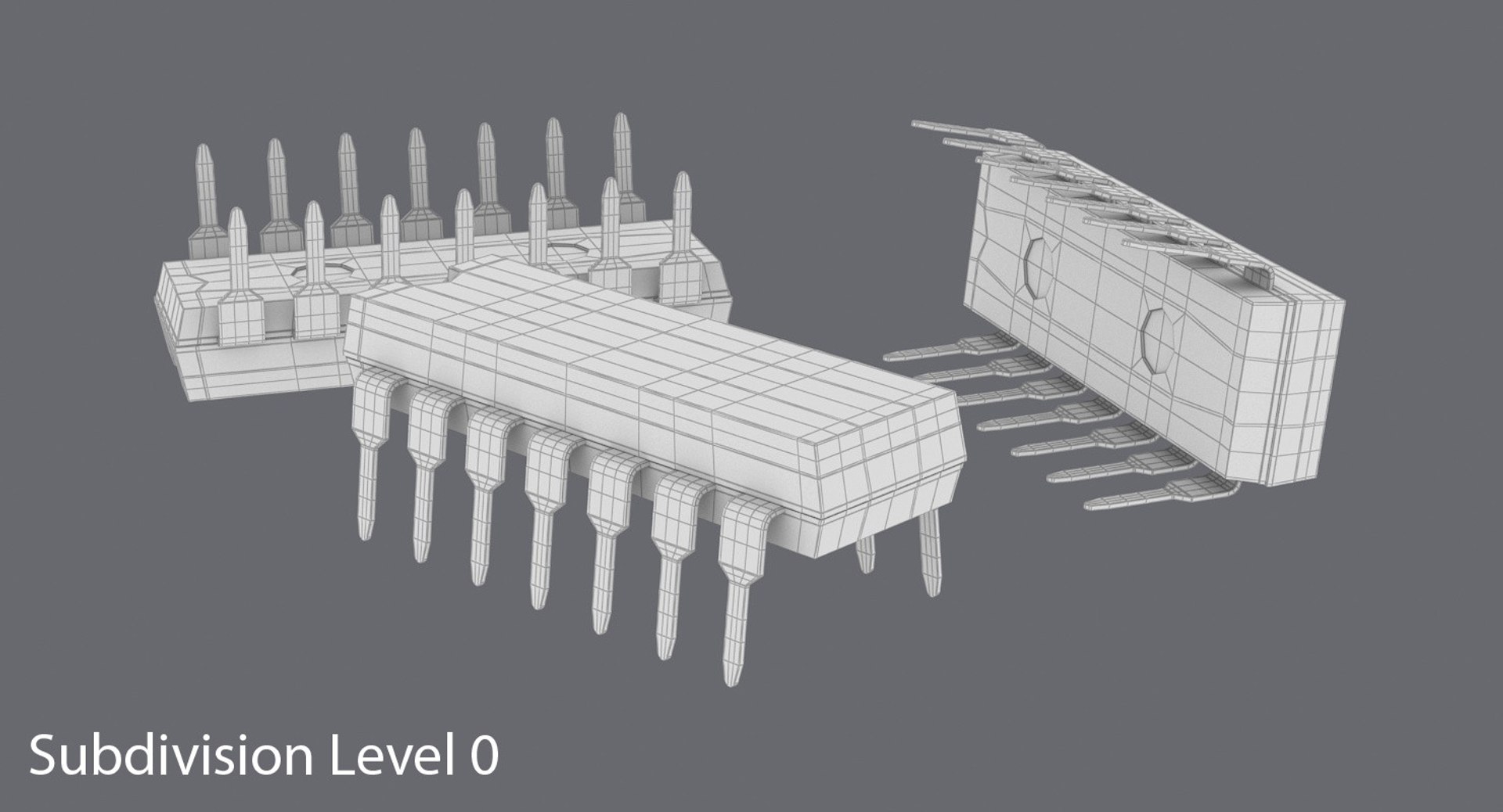 3d Computer Chip Model