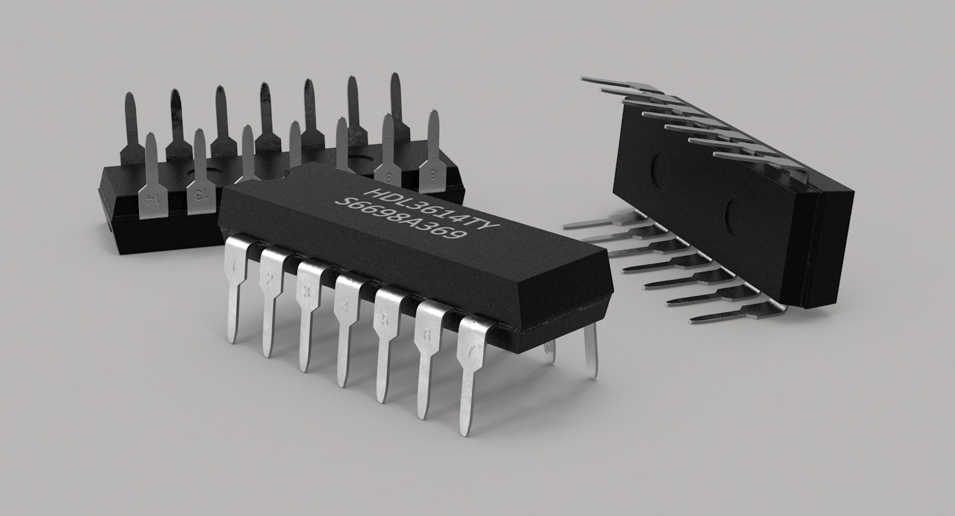 3d Computer Chip Model