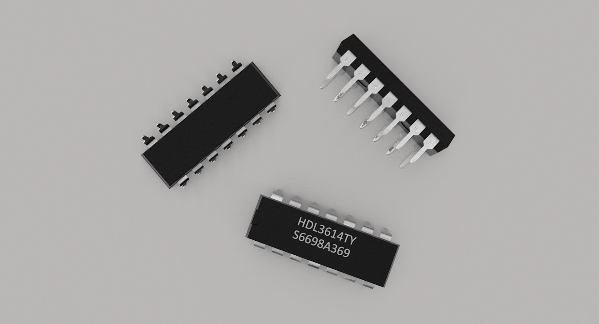 3d Computer Chip Model