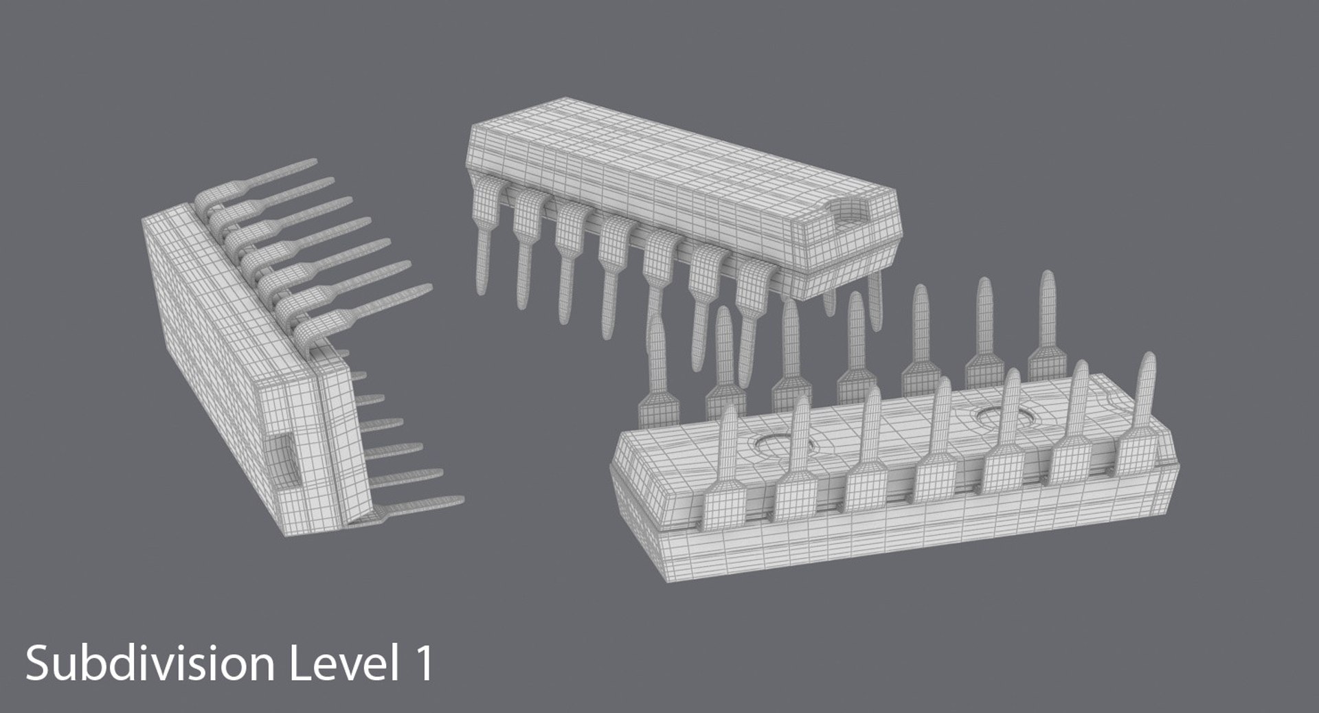 3d Computer Chip Model