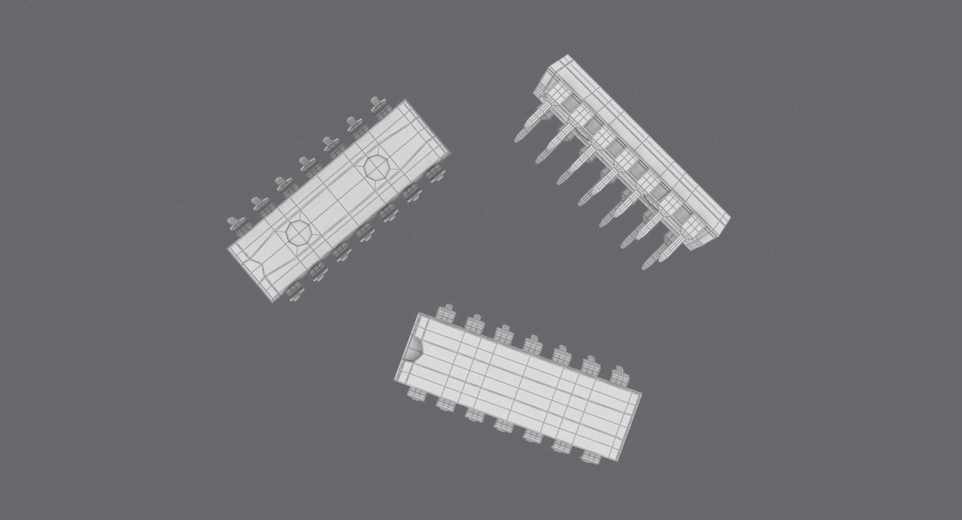 3d Computer Chip Model