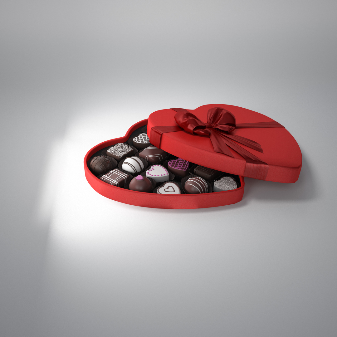 3d Model Valentines Chocolates Box