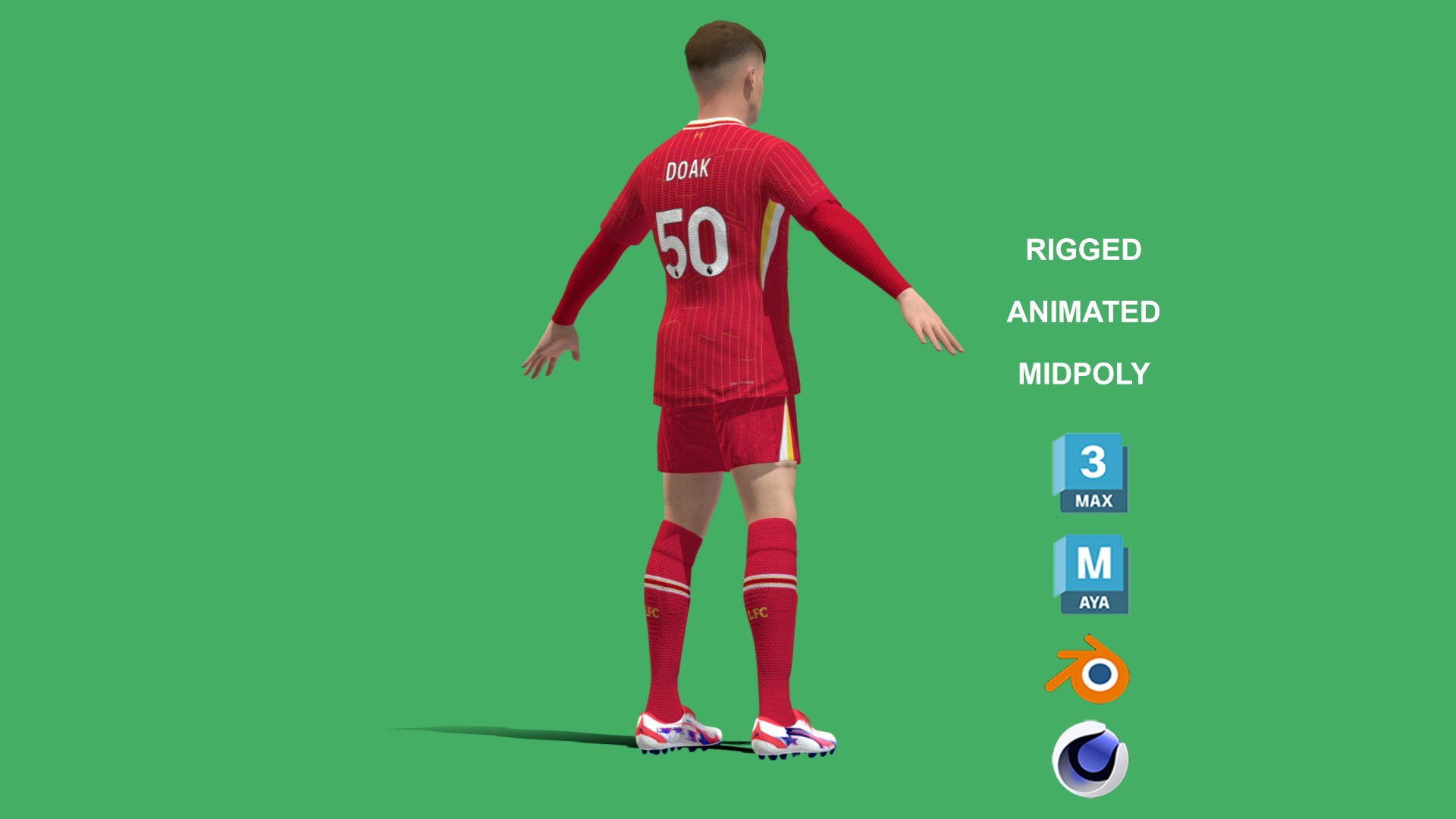 3D 3D Rigged Ben Doak Liverpool 2025 - TurboSquid 2255419