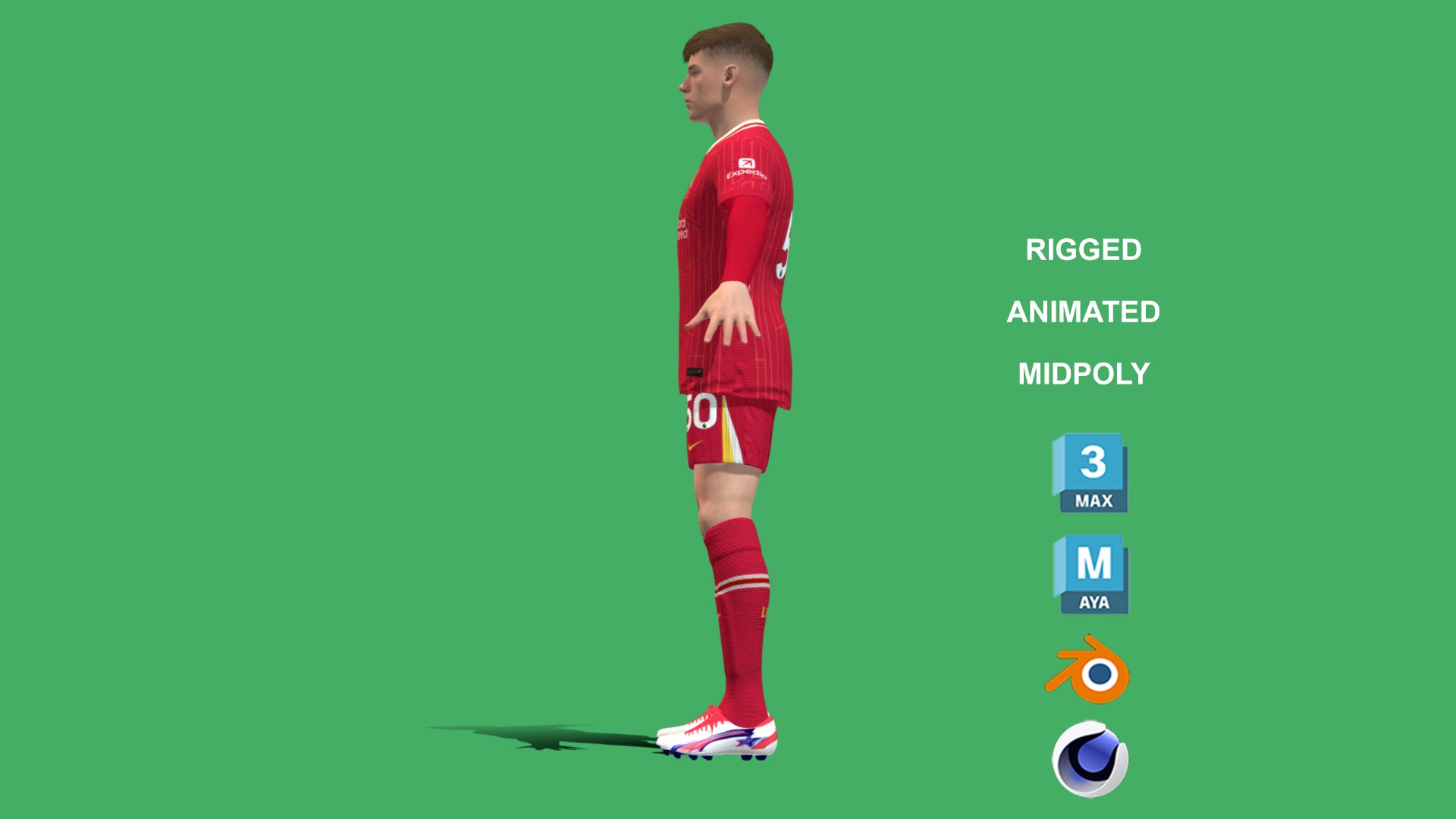 3D 3D Rigged Ben Doak Liverpool 2025 - TurboSquid 2255419