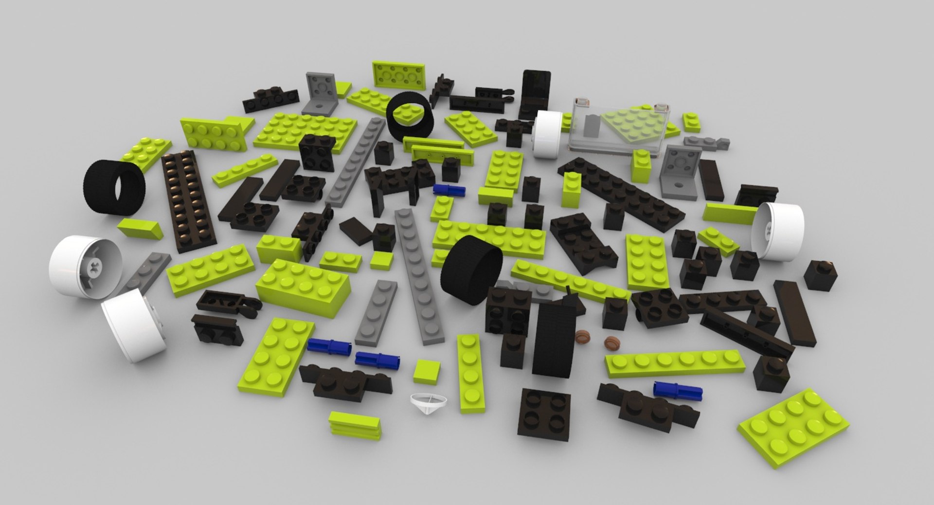 Lego Maintenance Vehicles 3d Model