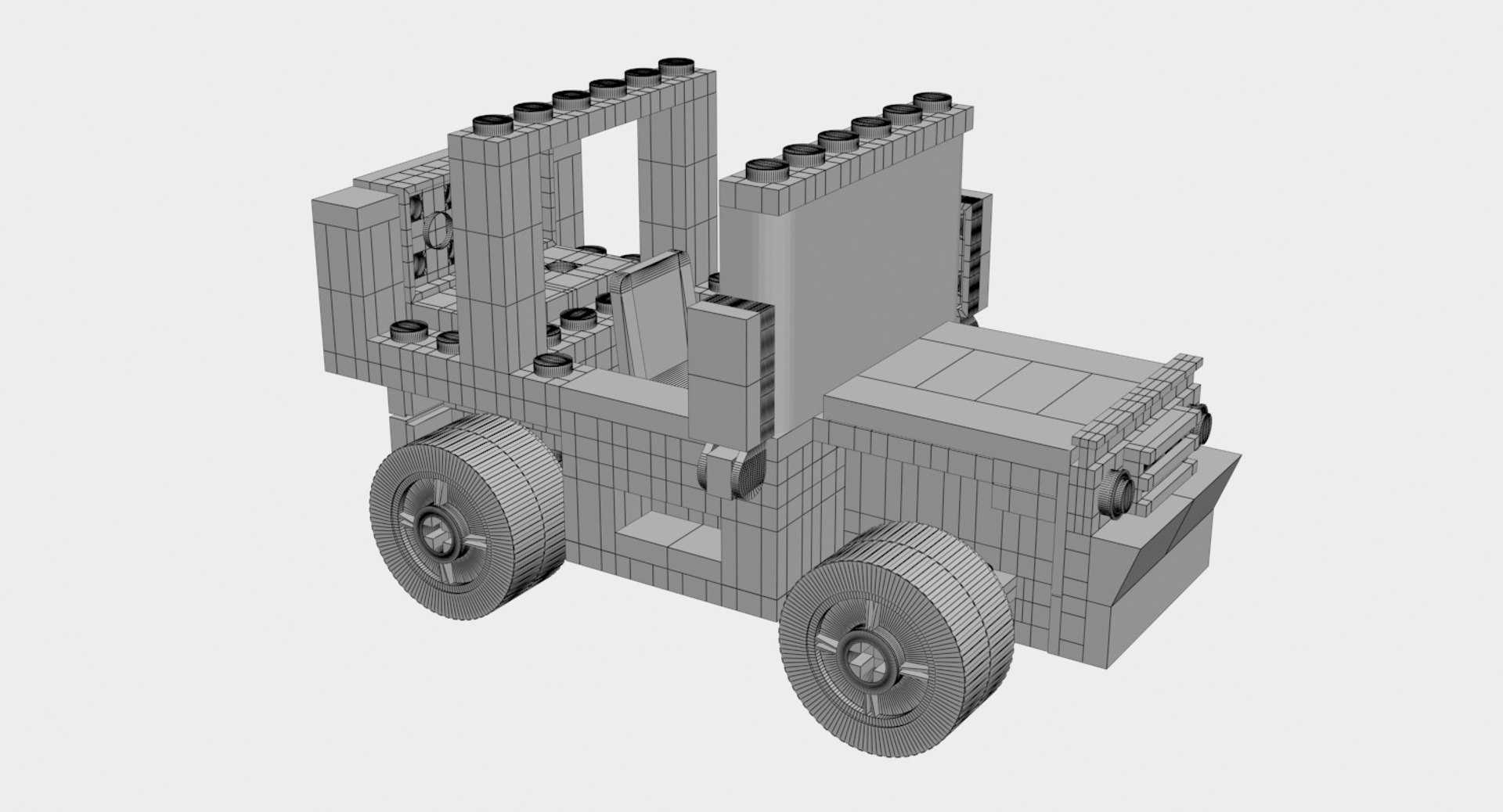 Lego Maintenance Vehicles 3d Model