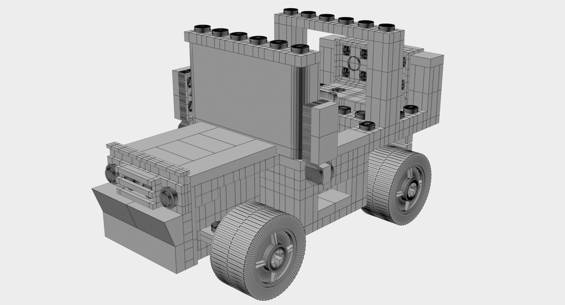 Lego Maintenance Vehicles 3d Model