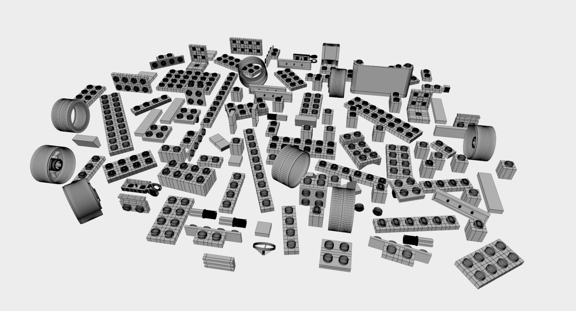 Lego Maintenance Vehicles 3d Model