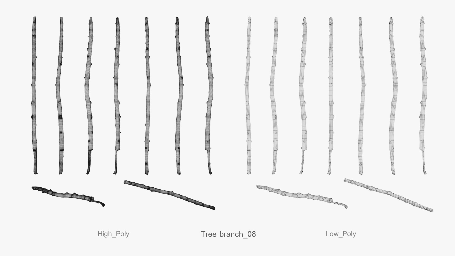 3D PSscanned Tree Branchs Model - TurboSquid 2255291