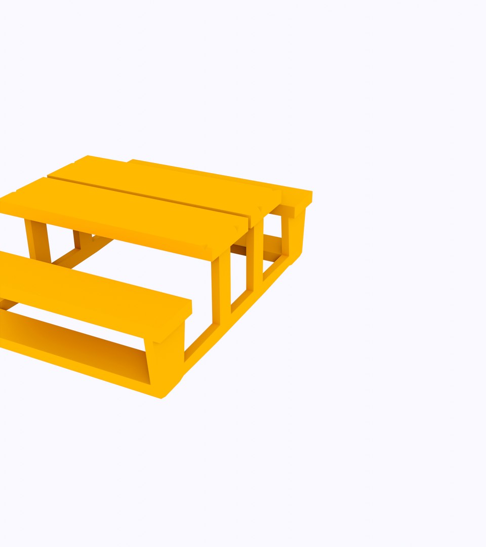 Free Picnic Table Stylized Low Poly 3D Model - TurboSquid 2293670