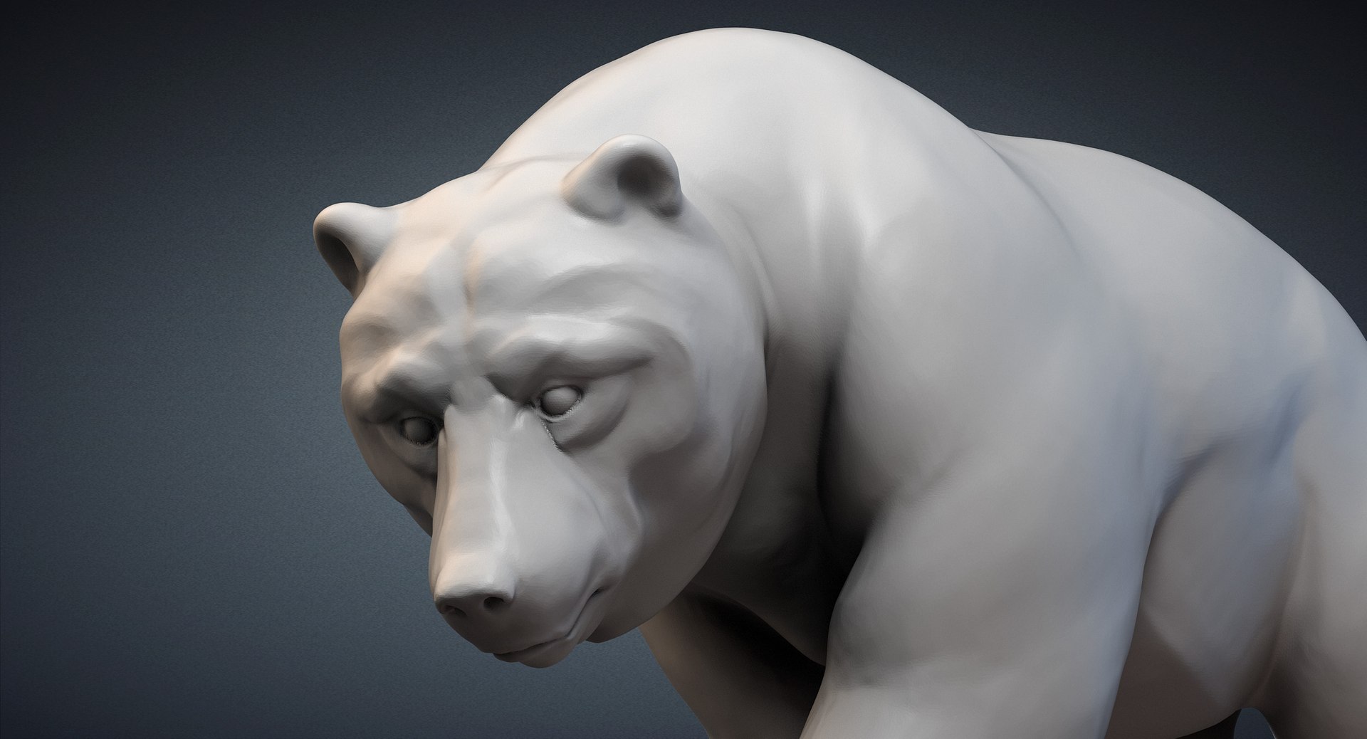 3d Model Bear Walking Sculpture