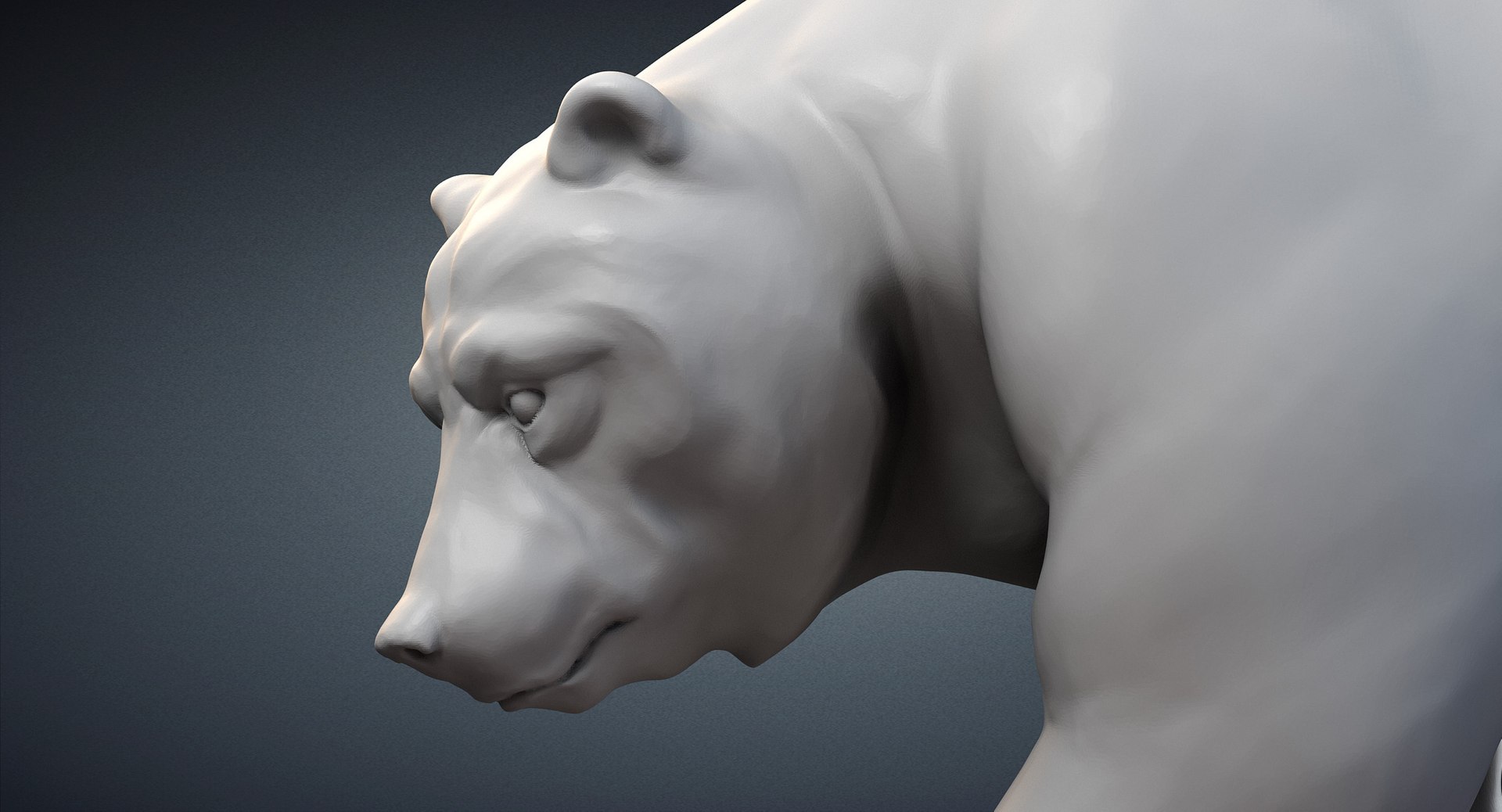 3d Model Bear Walking Sculpture