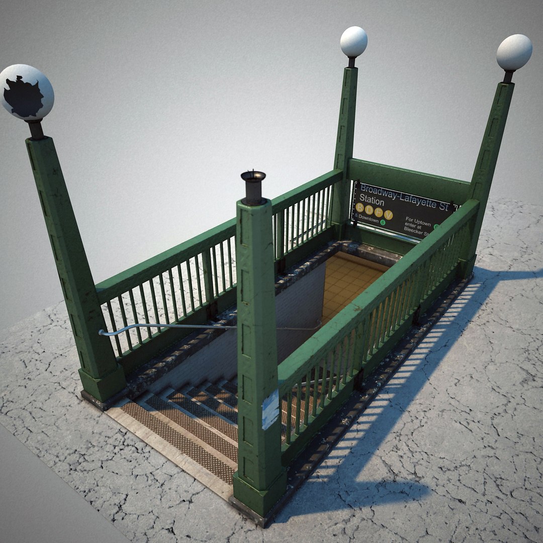 3d c4d subway entrance v1