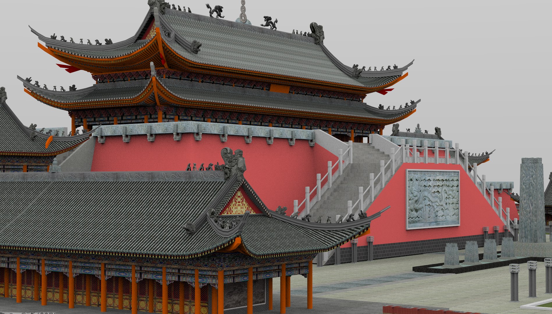 Ancient Building Architectural Palace 3D Model - TurboSquid 1490592