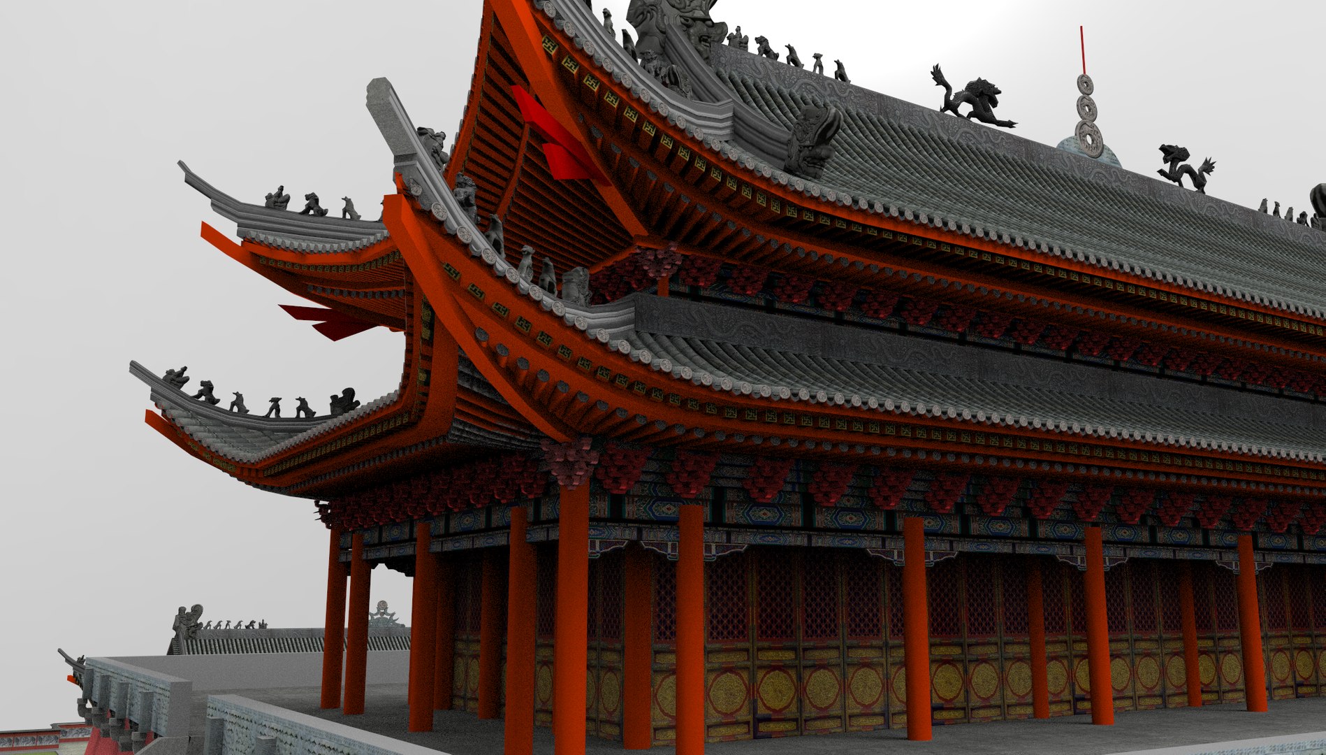 Ancient building architectural palace 3D model - TurboSquid 1490592