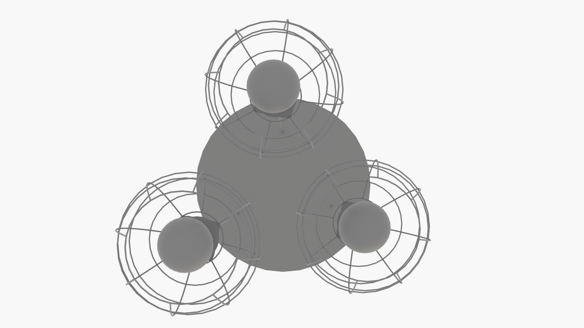 3D model Spherical Shape Hanging Light with LED Bulb E27 - TurboSquid ...