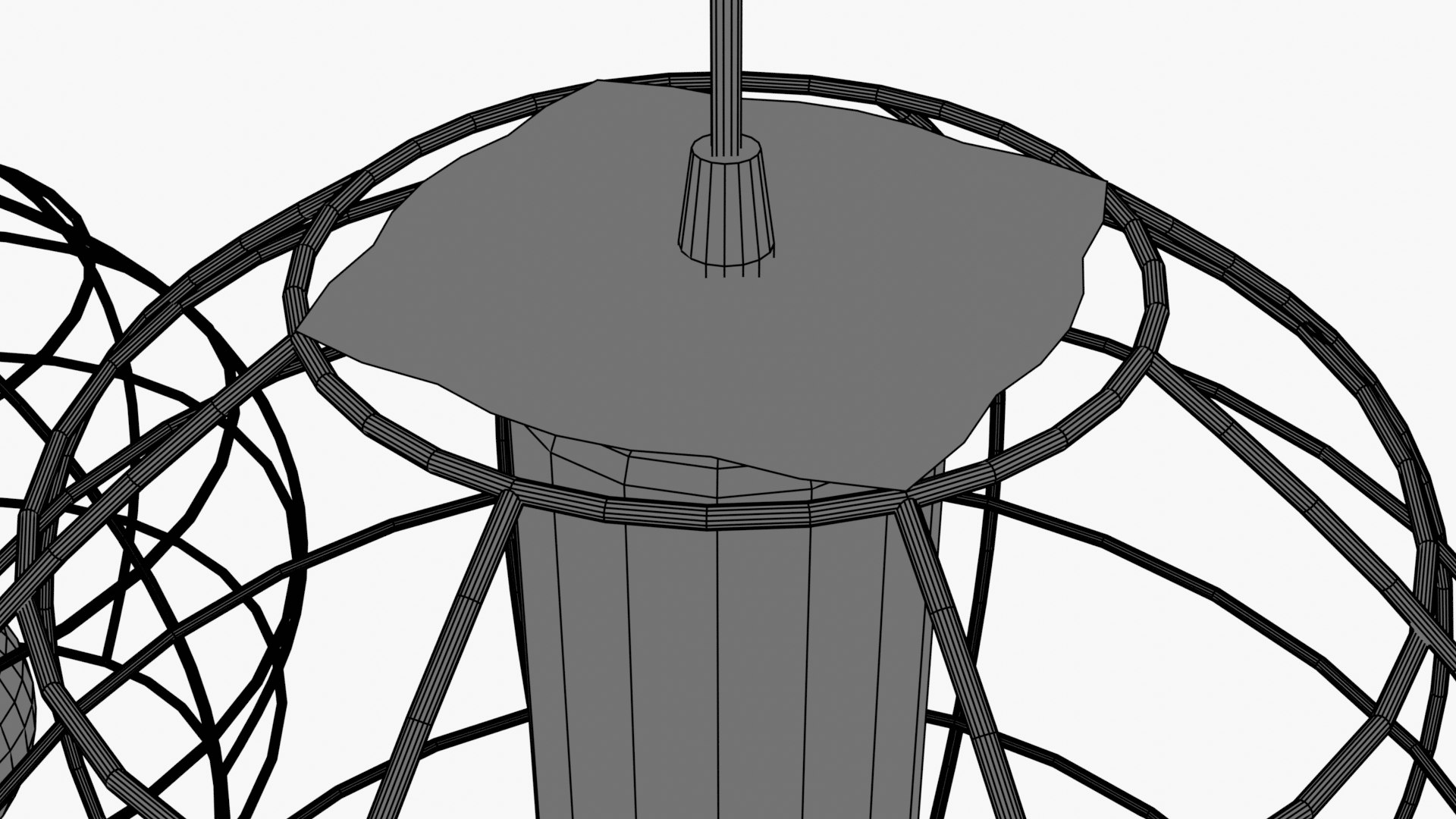 3D model Spherical Shape Hanging Light with LED Bulb E27 - TurboSquid ...