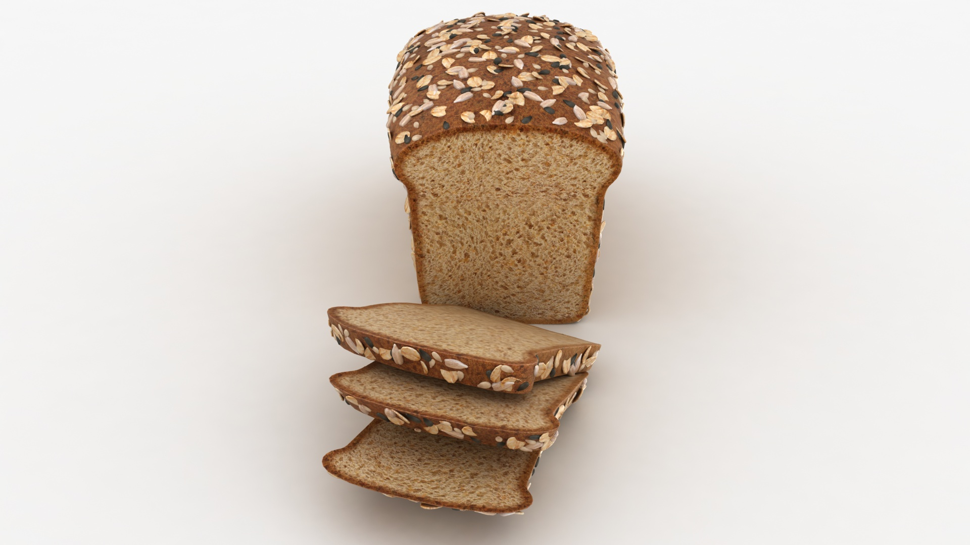 Realistic Multigrain Bread 3D - TurboSquid 1449267