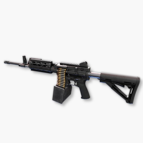 modelo 3d FightLite MCR AR-15 con cinturón - TurboSquid 1997904