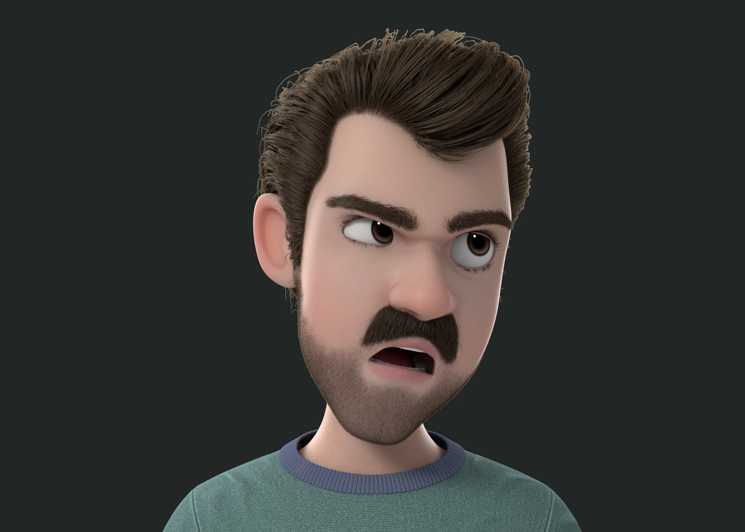 Cartoon family rigged character 3D model - TurboSquid 1359320