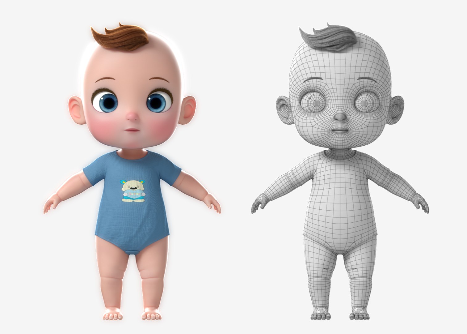 Cartoon family rigged character 3D model - TurboSquid 1359320