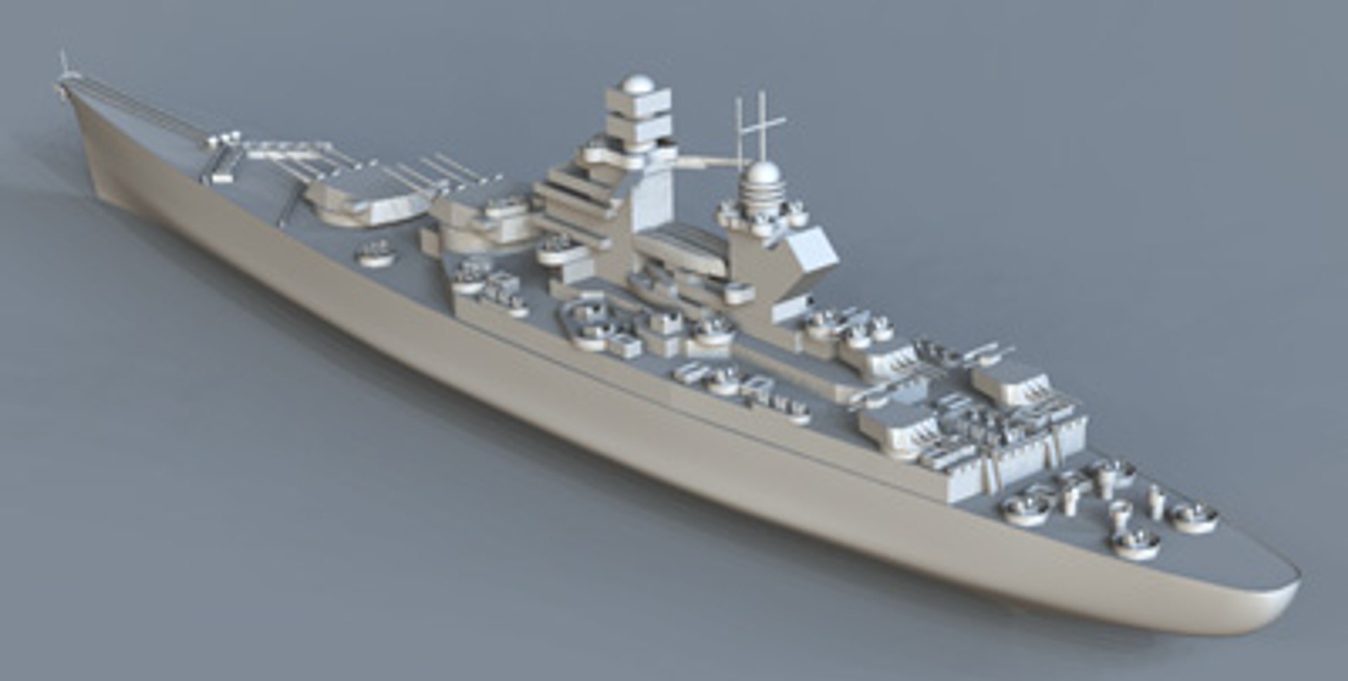 3d Ww2 Battleship