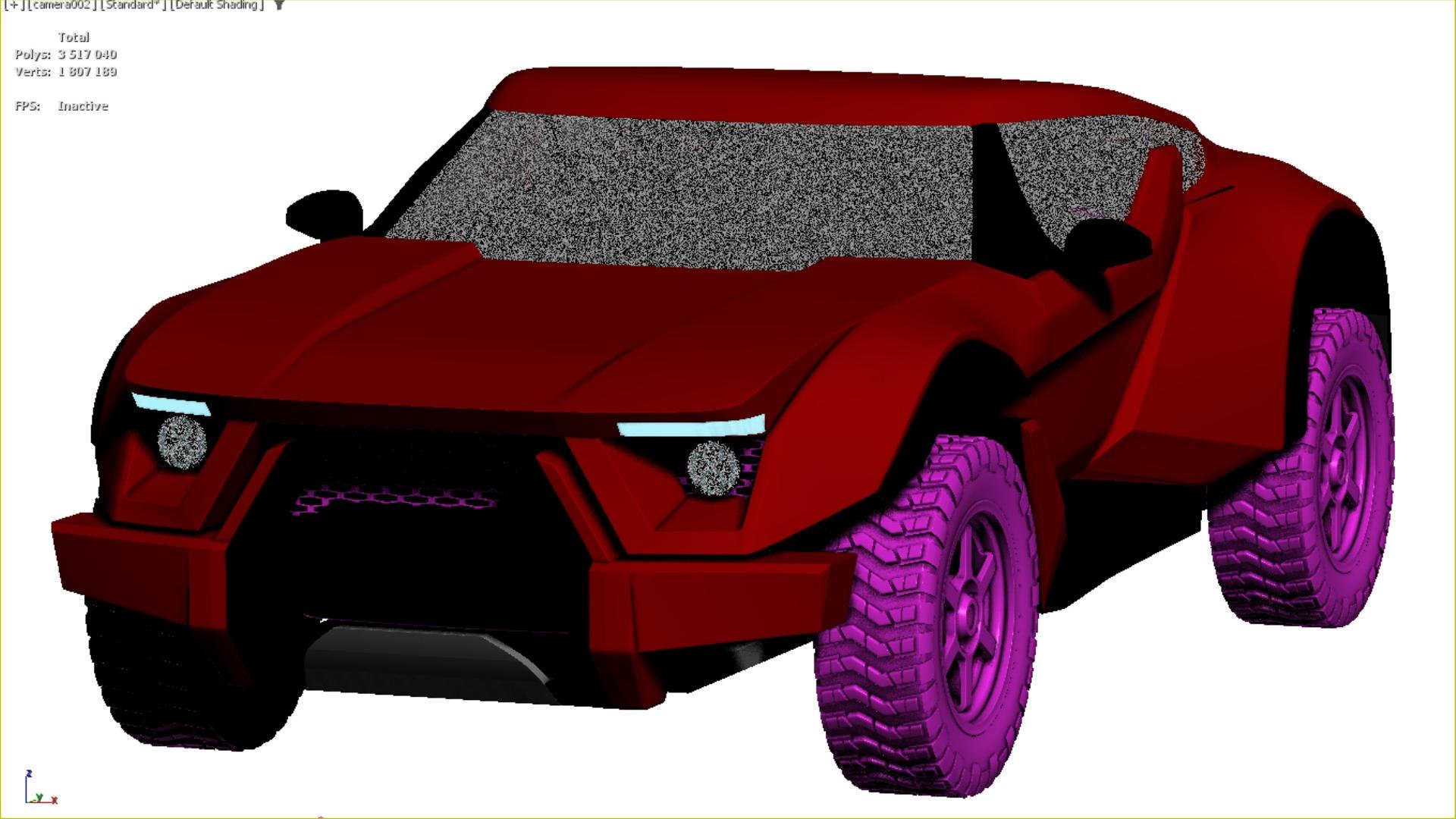 3D Futuristic Red Sports Car Model - TurboSquid 2207177