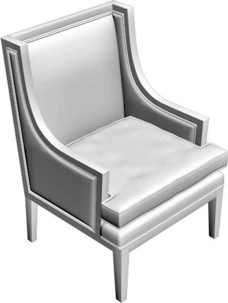 3D OBJ armchair
