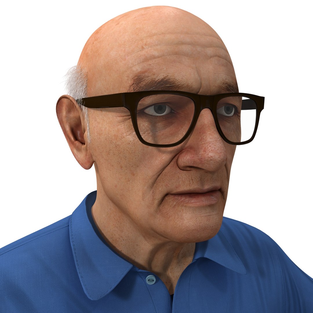 3d elderly man version 2